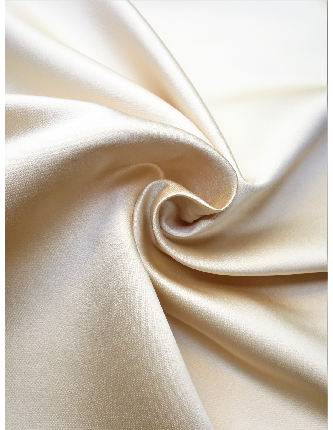 Tissu satin duchesse - Beige
